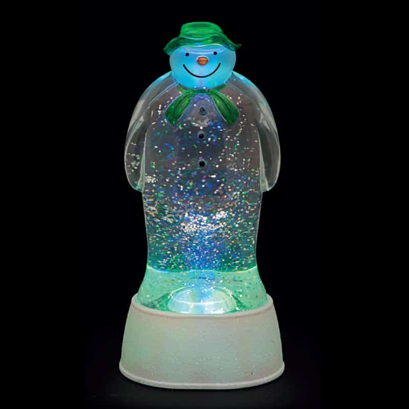 22.5cm The Snowman Slow Colour Change LED Water Spinner - Gordon Rigg