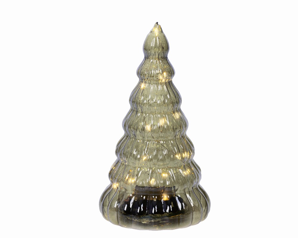 34cm Green Lit Tree - Gordon Rigg